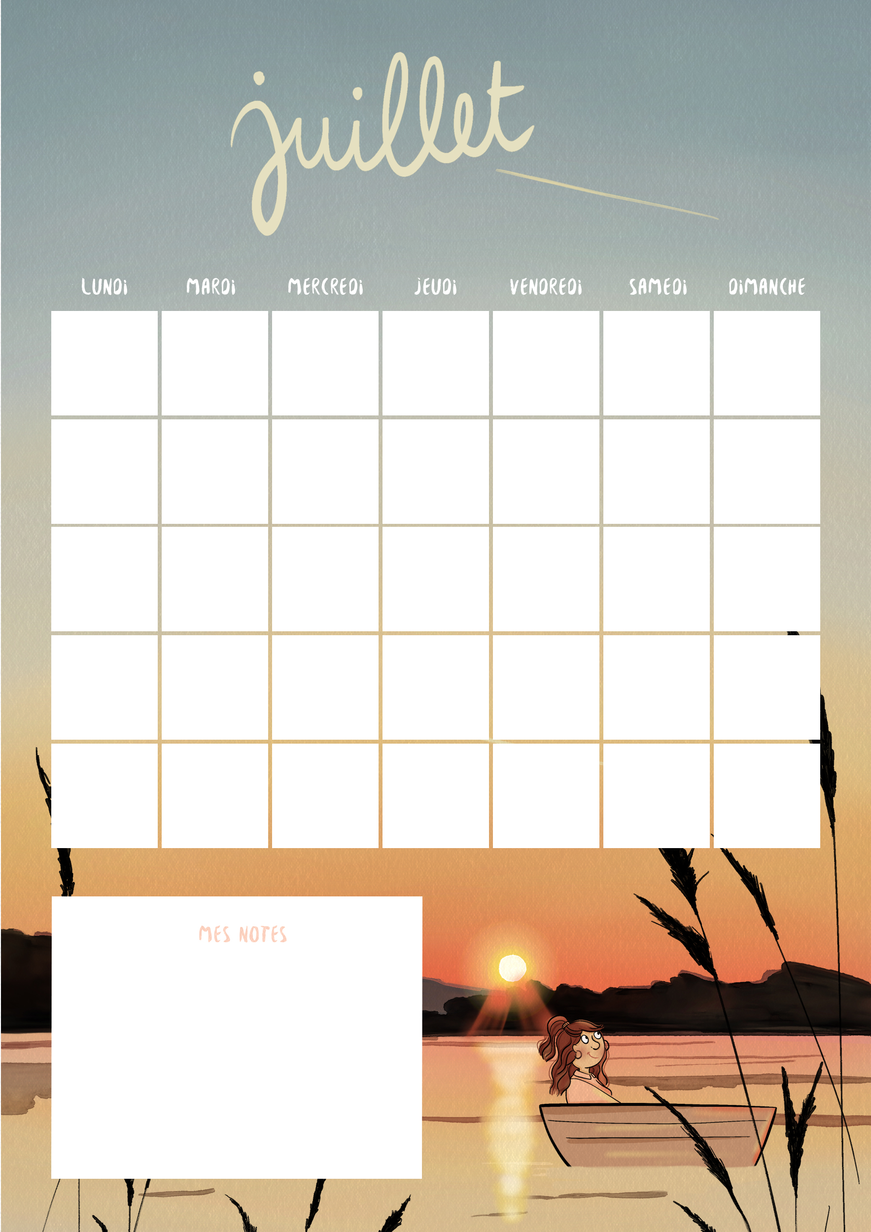 Hello Juillet ! // Fonds d'écran & printables à télécharger